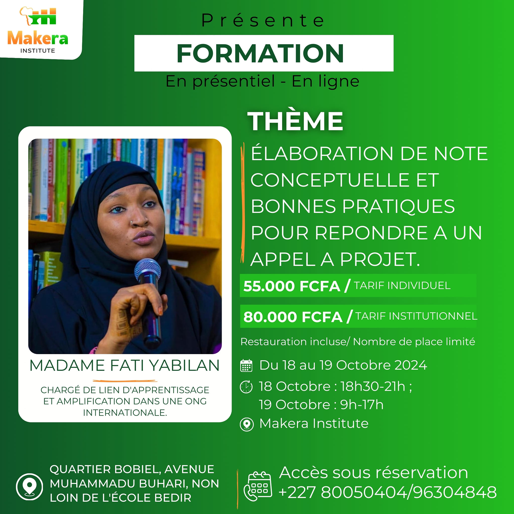 FORMATION EN ÉLABORATION DE NOTE CONCEPTUELLE ET BONNES PRATIQUES POUR REPONDRE A UN APPEL À ...